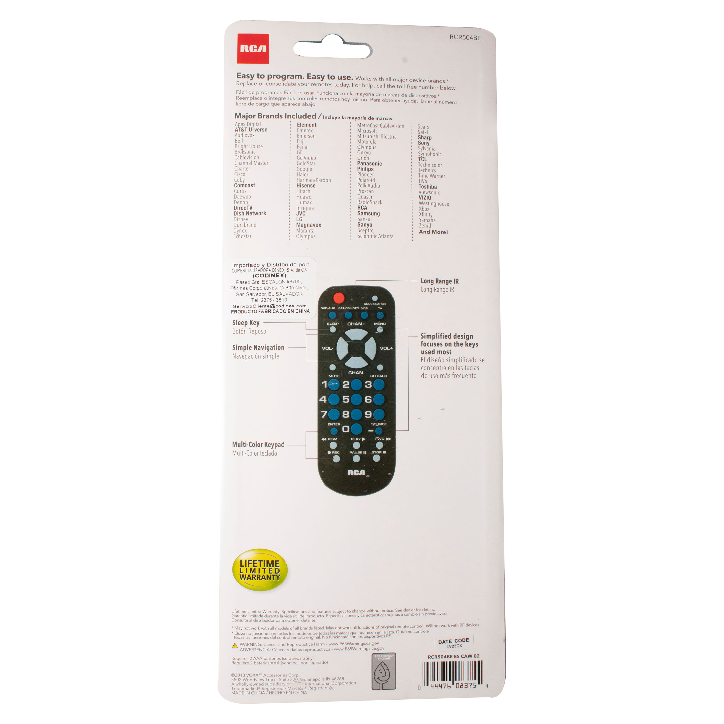 Control Remoto Rca Rcr504Be - Walmart | Salvador