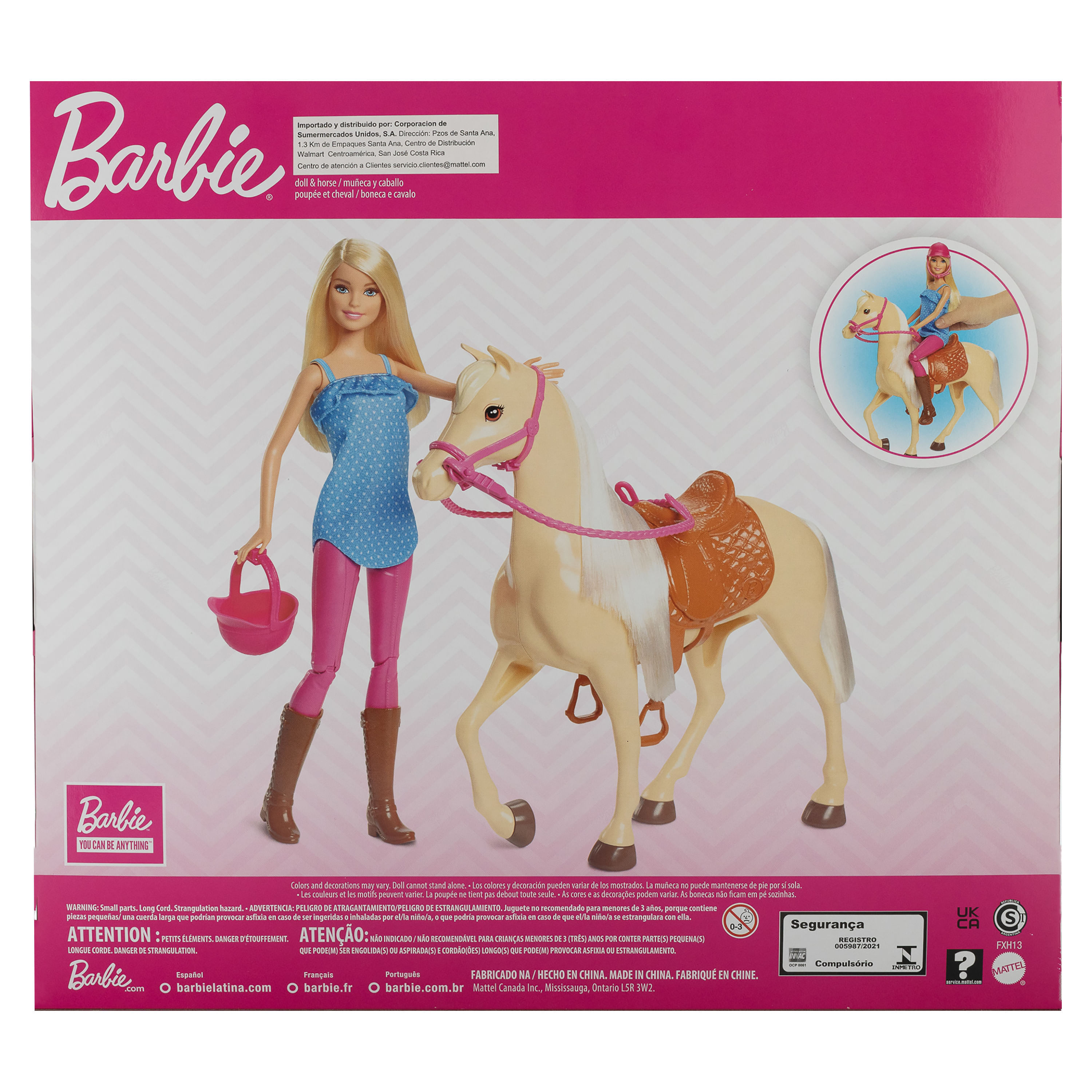 Comprar Caballo Barbie Basico Con Muñeca | Walmart El Salvador