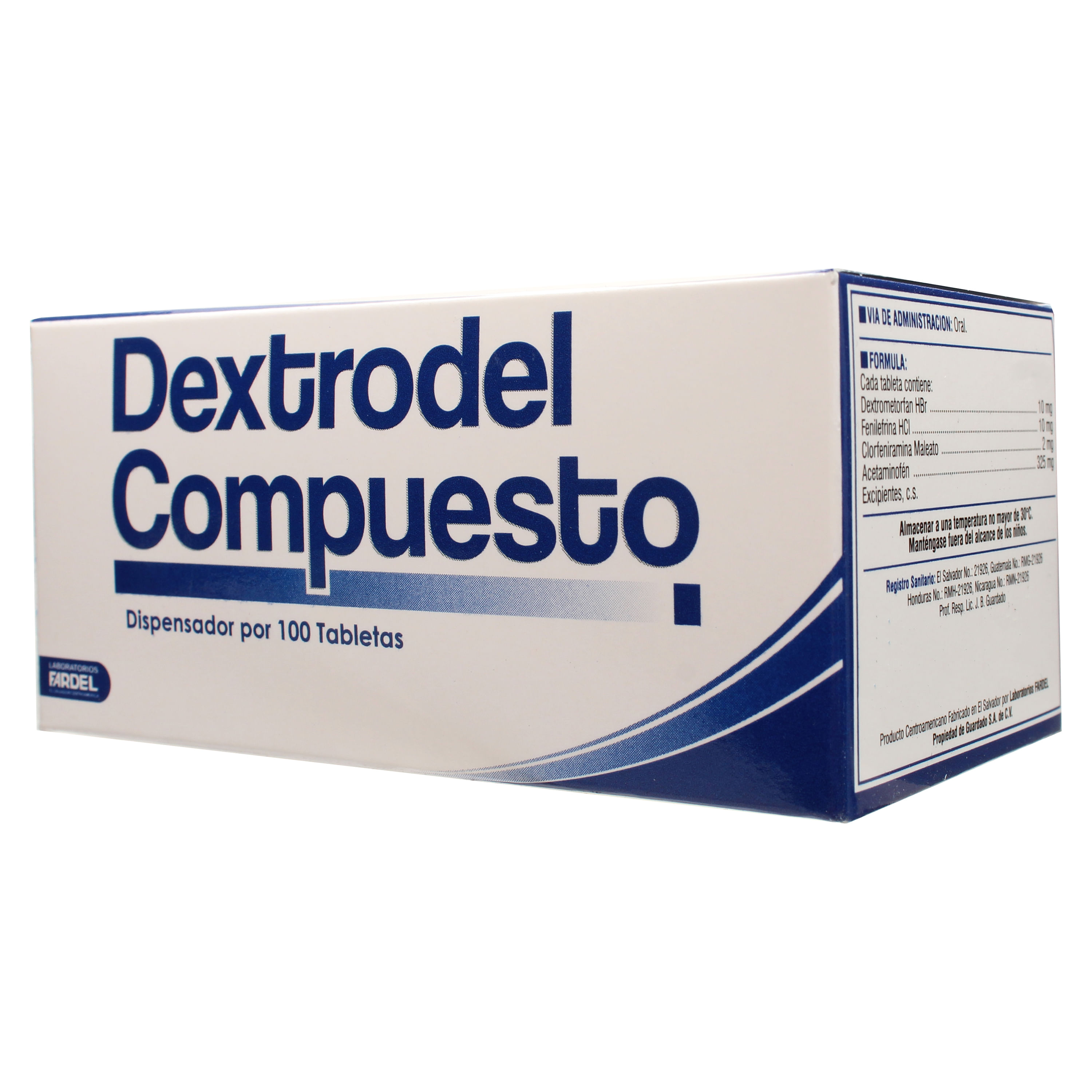 Comprar Dextrodel compuesto caja 100 tabletas - Precio indicado por ...
