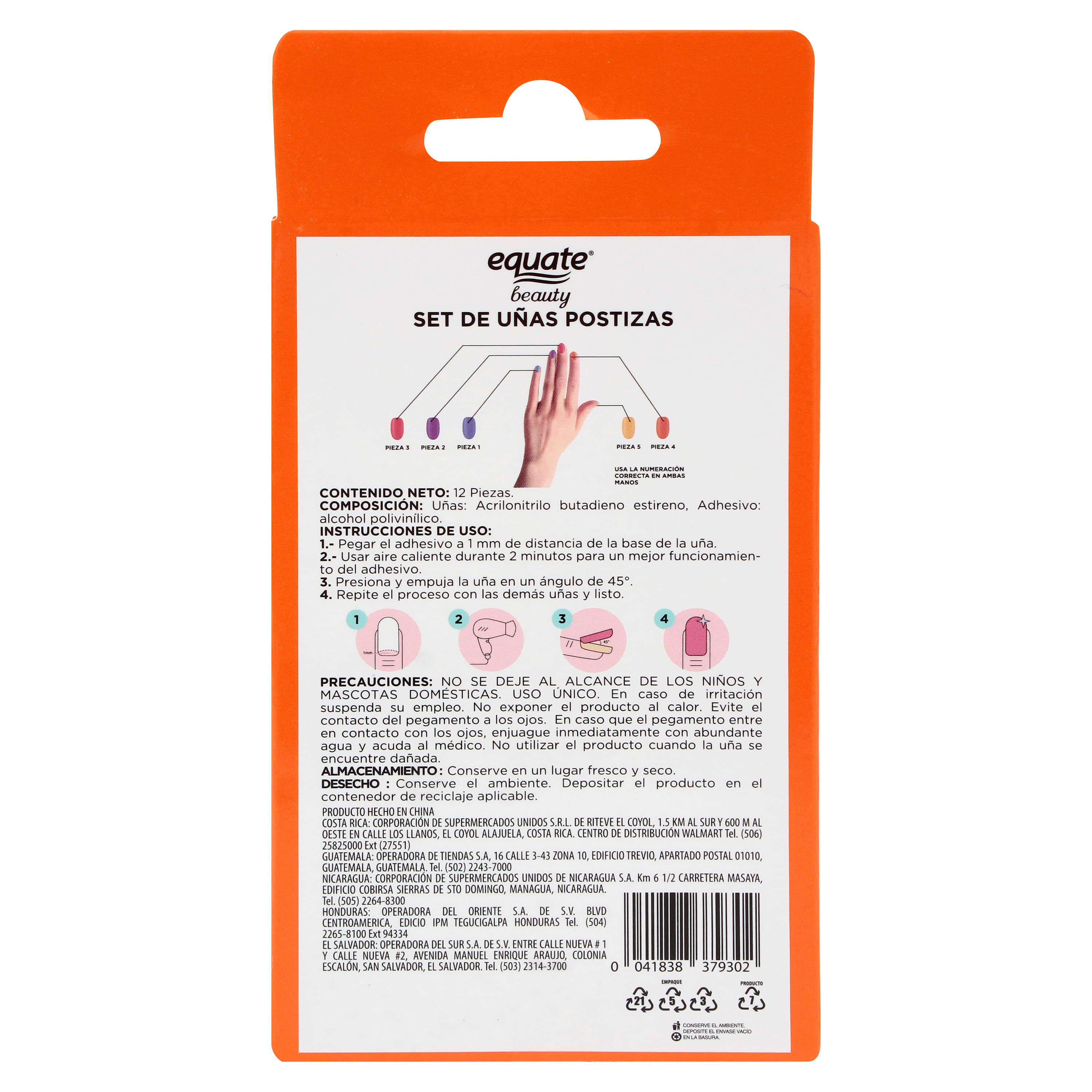 Comprar Equate Set De Unas Artificiales 10 Und | Walmart Guatemala