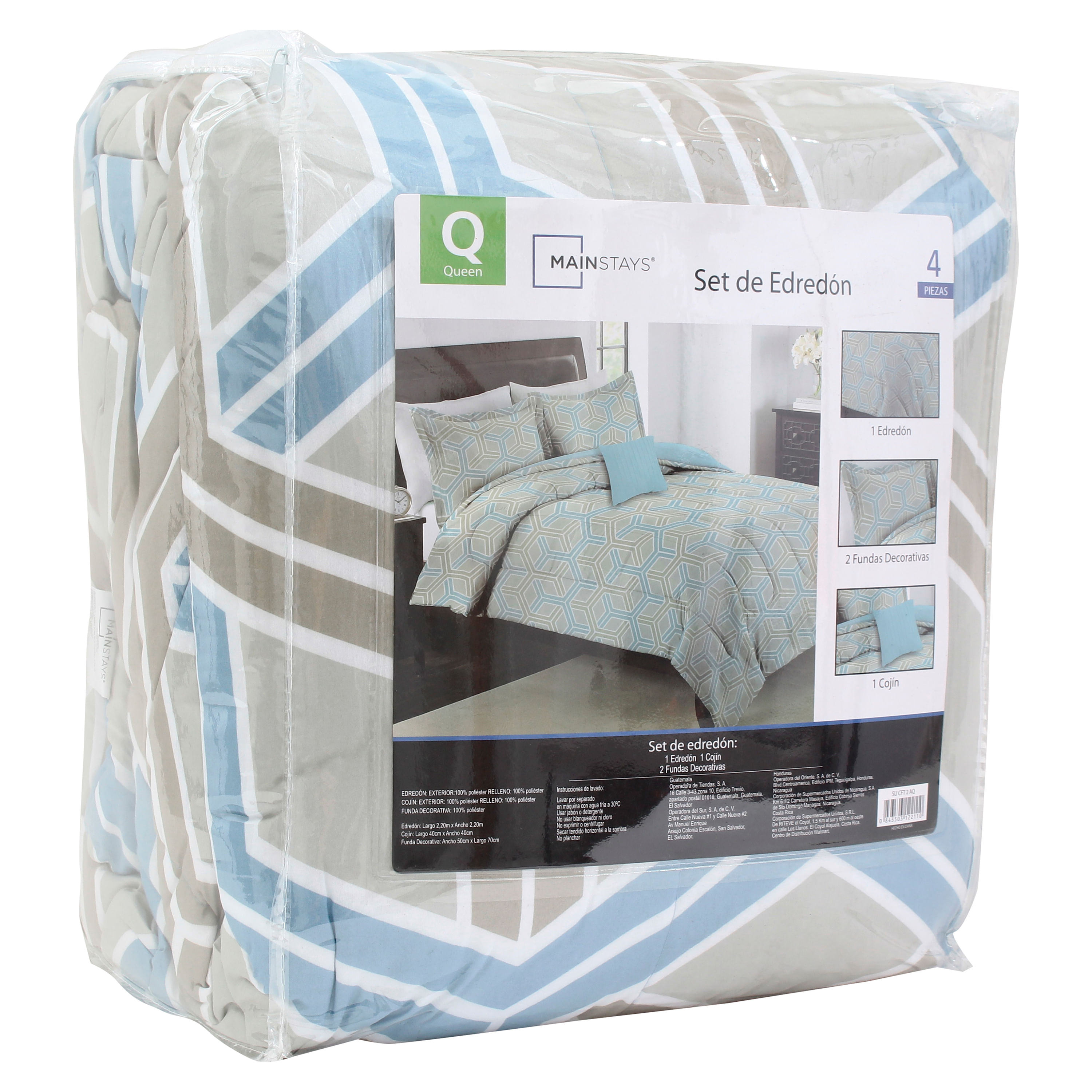 Comprar Mainstays Edredon Queen Geometrico | Walmart Guatemala
