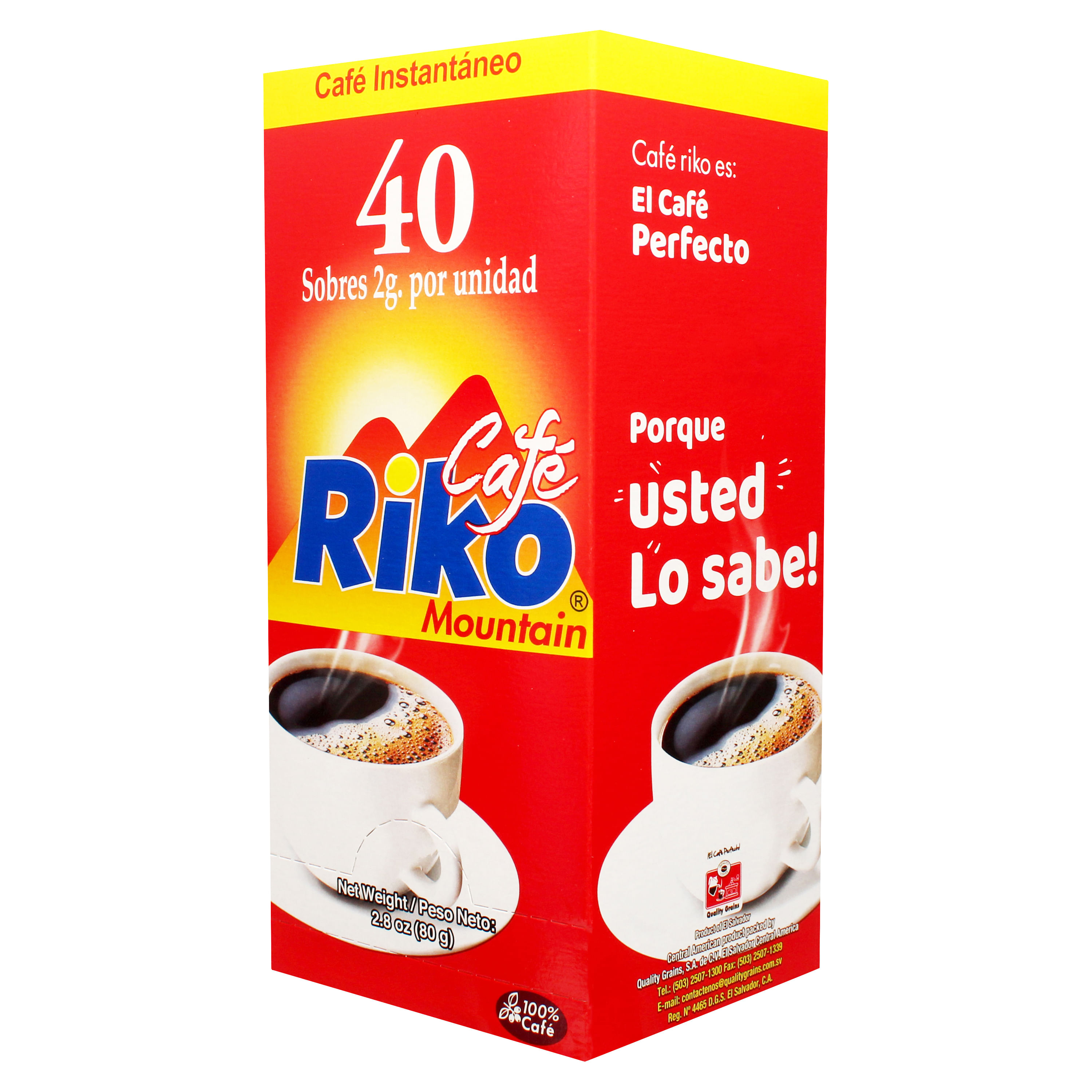 Comprar Café Instantaneo Riko 40 Sobres - 80 g | Walmart El Salvador