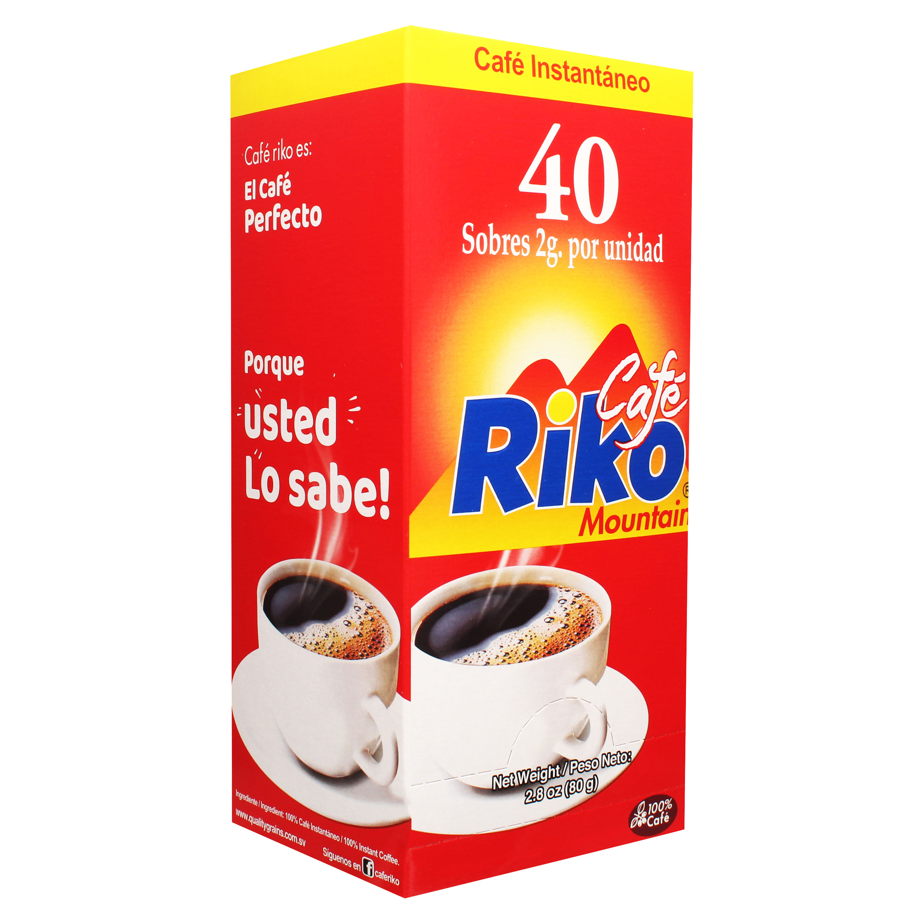 Comprar Café Instantaneo Riko 40 Sobres 80 G Walmart El Salvador