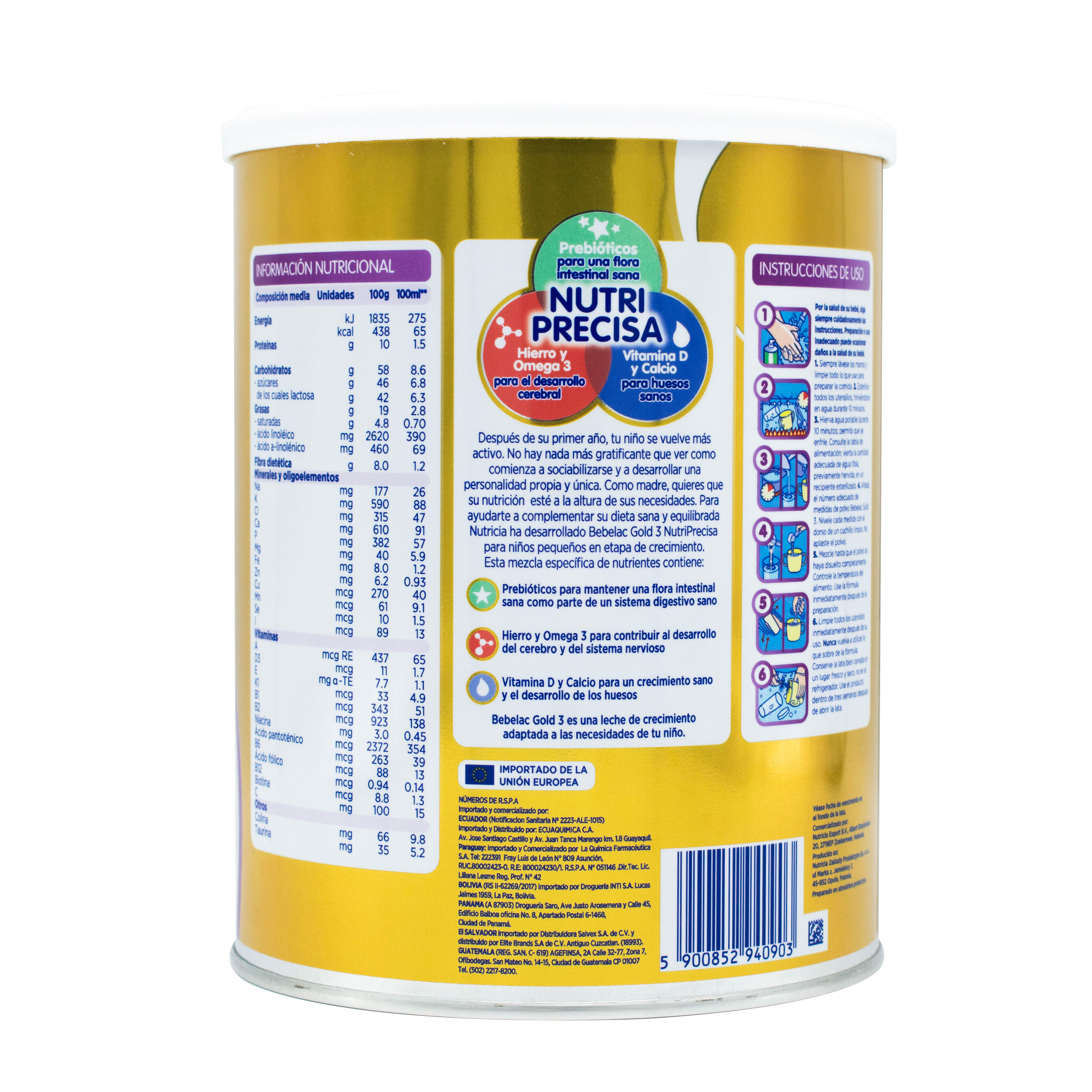 Comprar Fórmula Bebelac Gold P3 - 900 g | Walmart El Salvador - Walmart ...