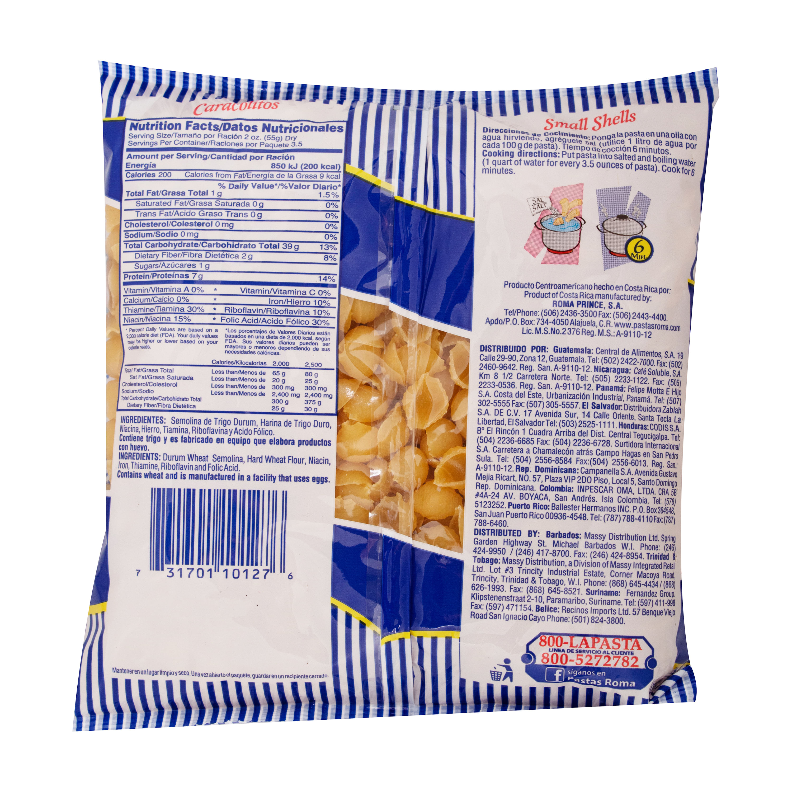 Comprar Pasta Roma caracolitos enriquecida - 200 g | Walmart El ...