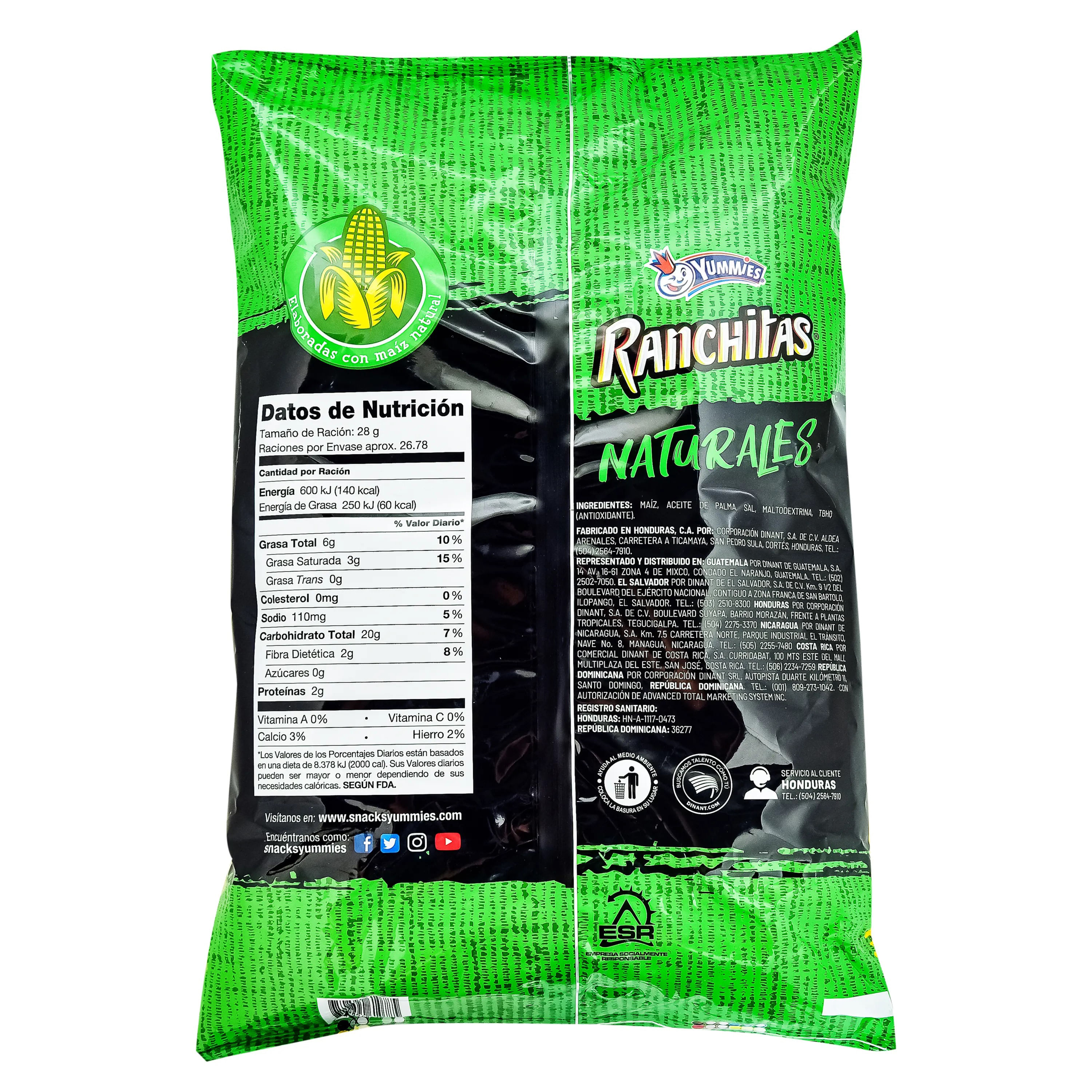 Comprar Ranchitas Yummies Natural - 750 g | Walmart San Salvador ...
