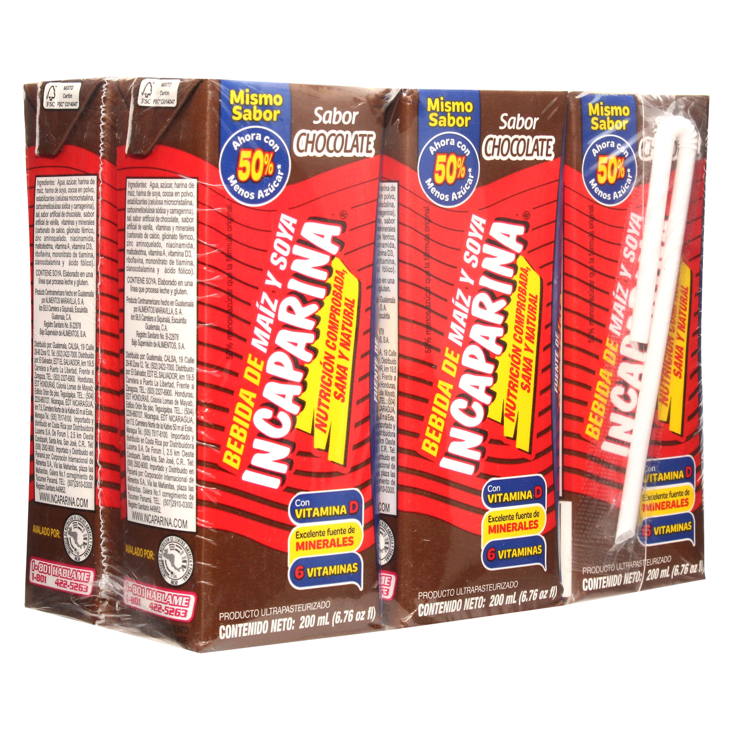 Comprar 6 Pack Incaparina Chocolate - 200 ml | Walmart El Salvador