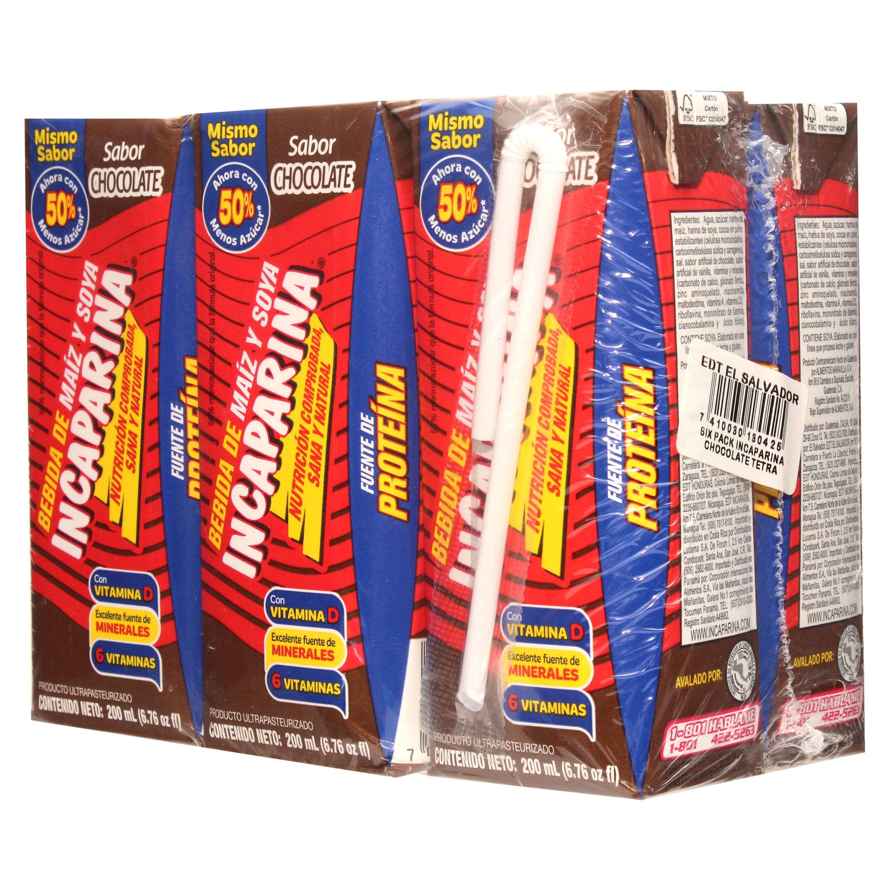 Comprar 6 Pack Incaparina Chocolate - 200 ml | Walmart El Salvador - La ...