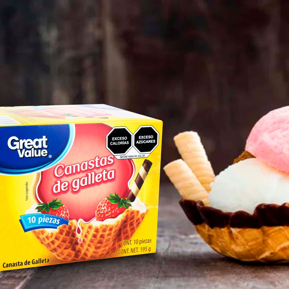 Comprar Canasta Great Value De Galleta Para Helado - 195 g | Walmart ...