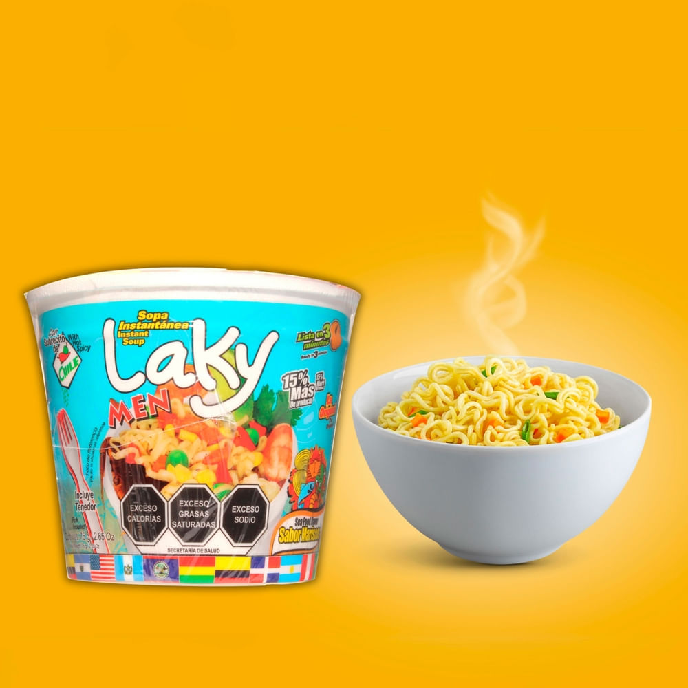 Comprar Sopa Laky Men Vaso Mariscos - 75 g | Walmart San Salvador