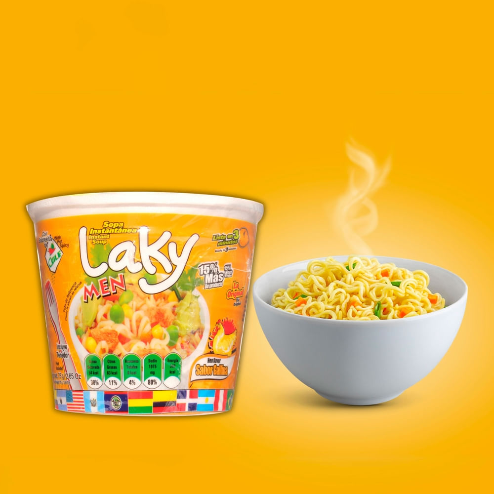 Comprar Sopa Laky Men De Gallina Vaso Jumbo - 75 g | Walmart El ...