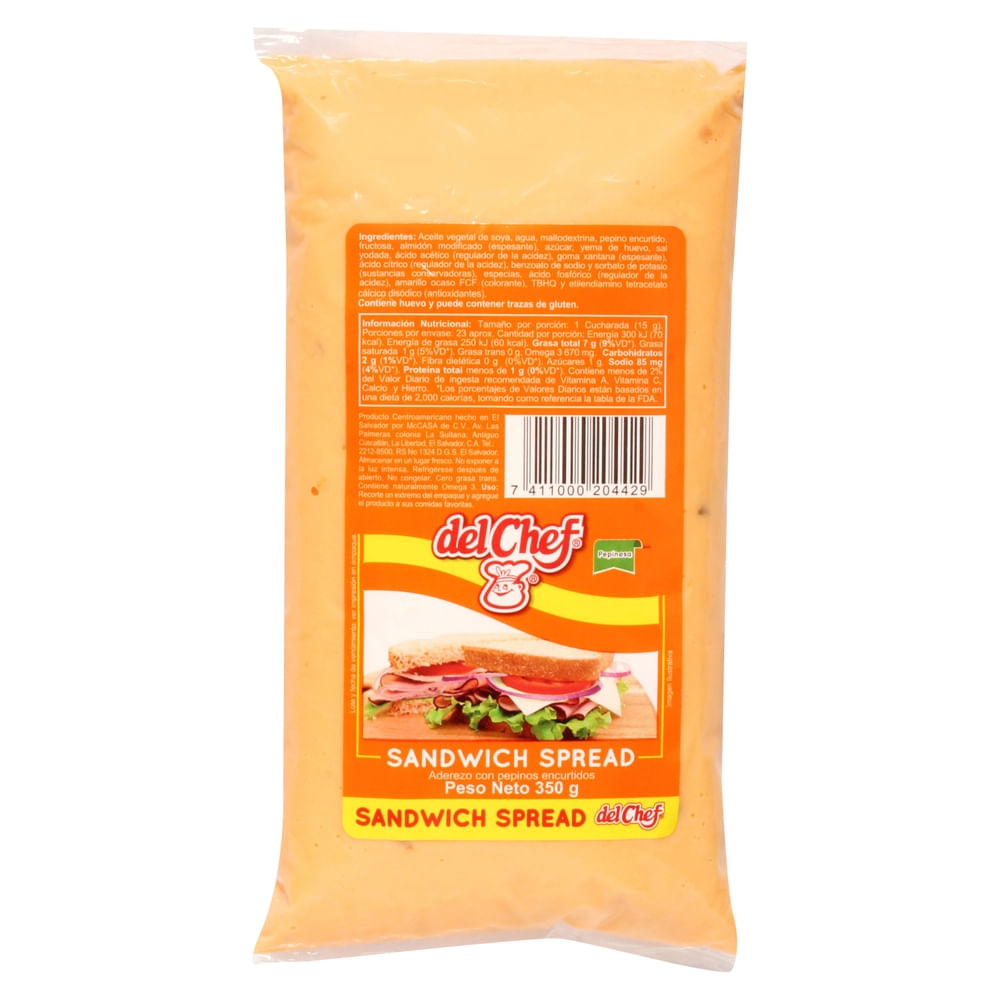 Comprar Sandwich Del Chef Spread Pouch - 350 g | Walmart El Salvador ...