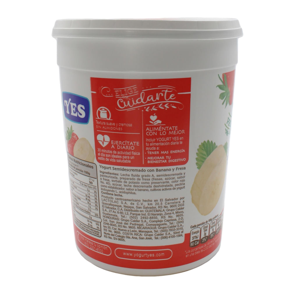 Comprar Yogurt Yes Banano Fresa Original - 1000 g | Walmart El Salvador ...