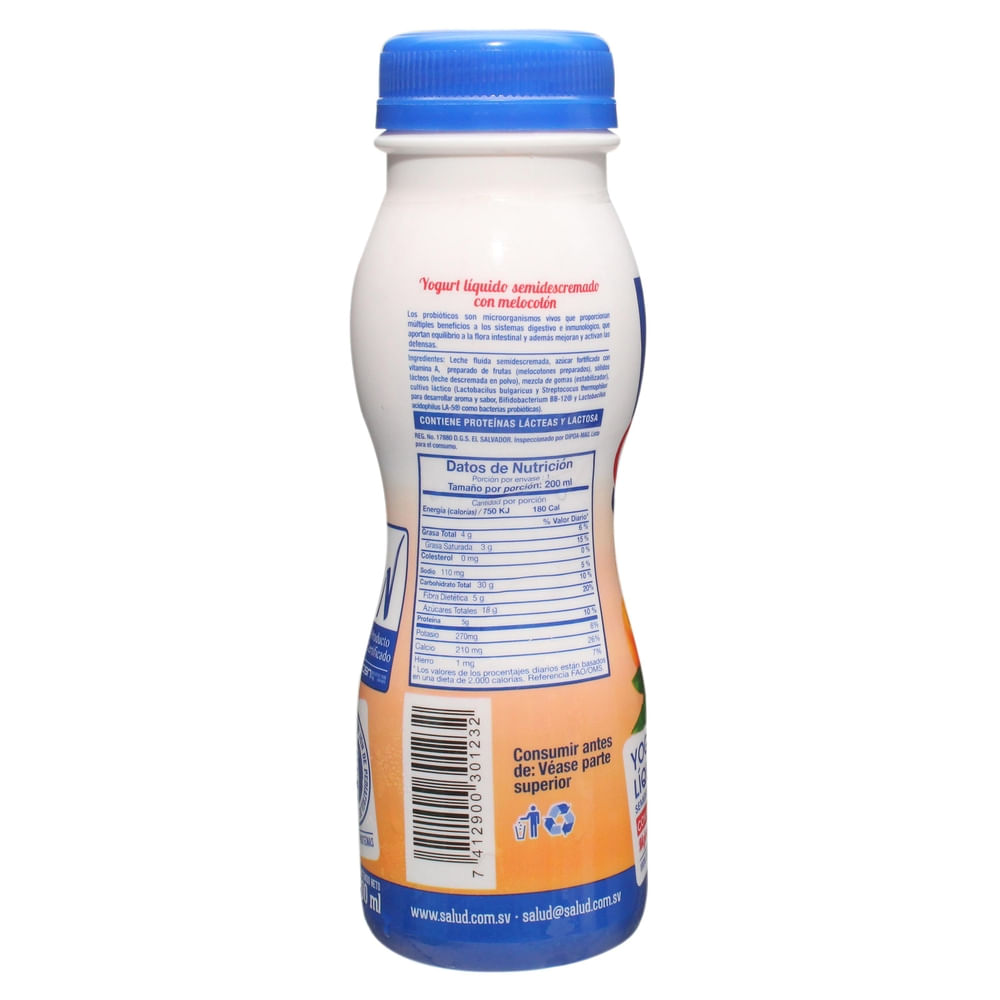Comprar Yogurt Salud Melocotón - 200 ml | Walmart El Salvador - Maxi ...