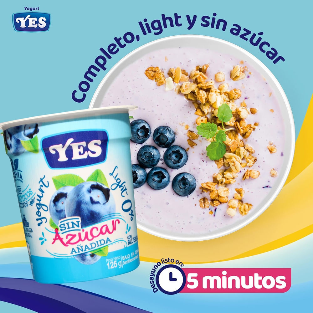 Comprar Yogurt Yes Cremoso Blueberry Light 125 g | Walmart El Salvador ...