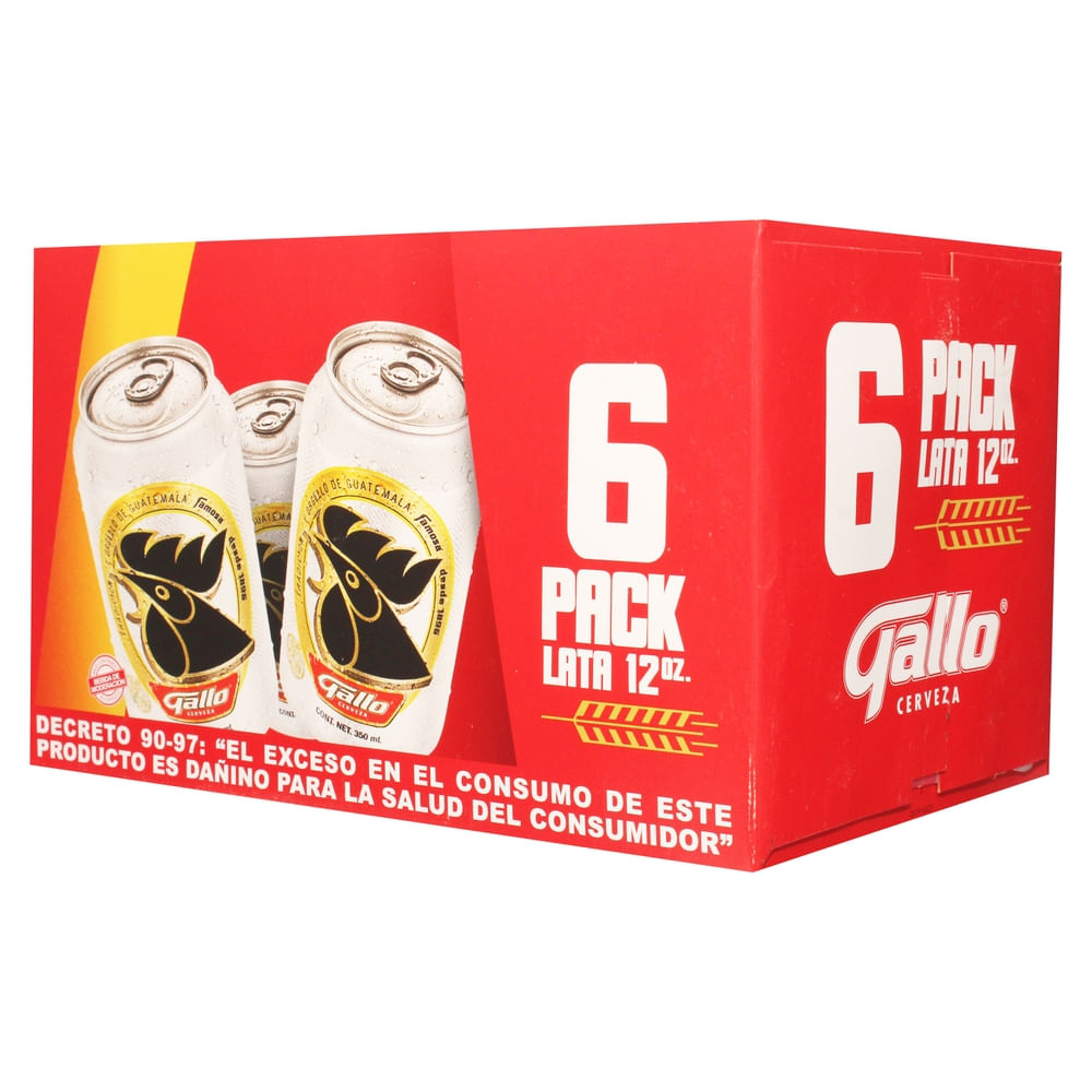 Cerveza Gallo original lata caja 6 pack - 2100 ml - Maxi Despensa ...