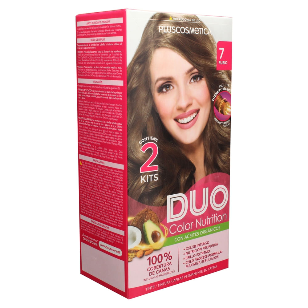 Comprar Tinte Duo Color Tono 7 Rubio 230 ml | Walmart Salvador