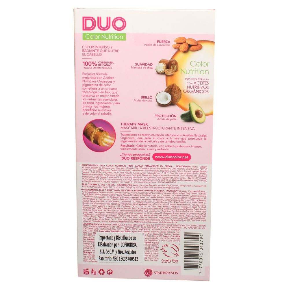 Comprar Tinte Duo Color Tono 7 Rubio 230 ml | Walmart Salvador