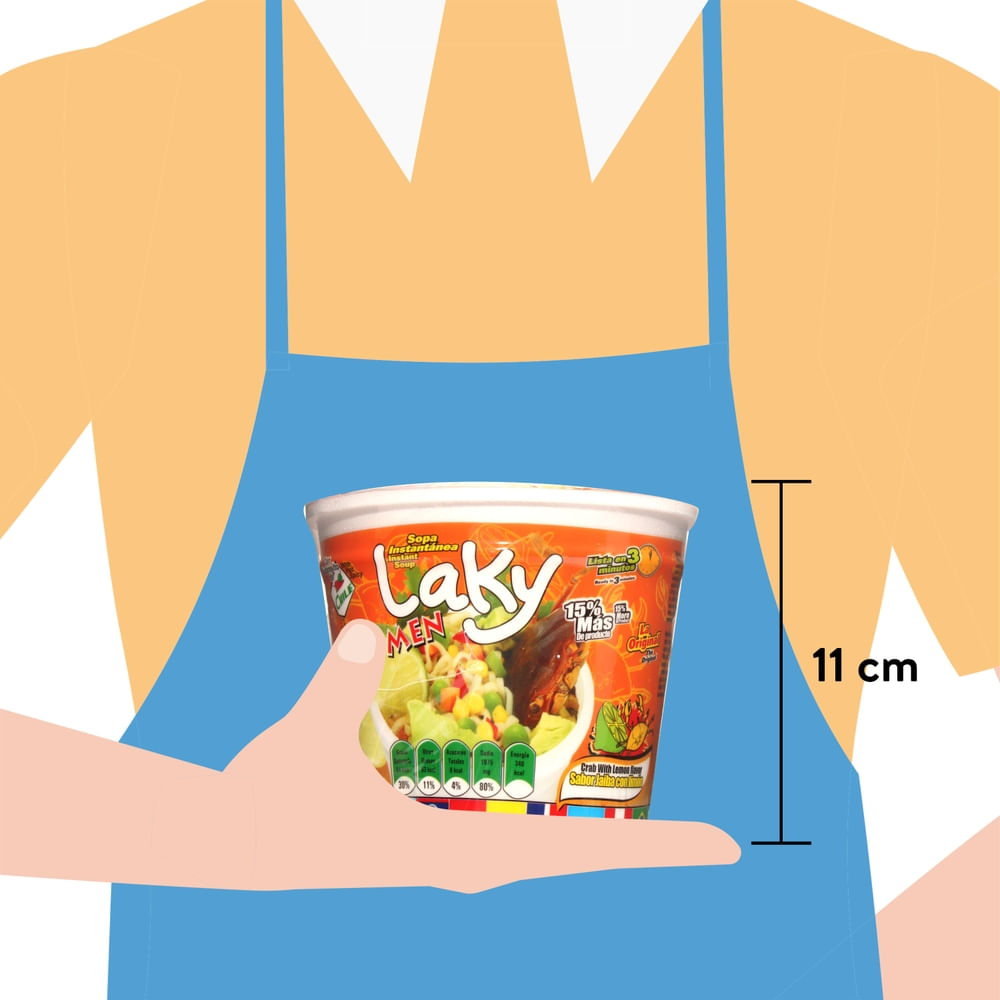 Comprar Sopa Laky Men De Jaiba Limon Vaso Jumbo - 75 g | Walmart El ...
