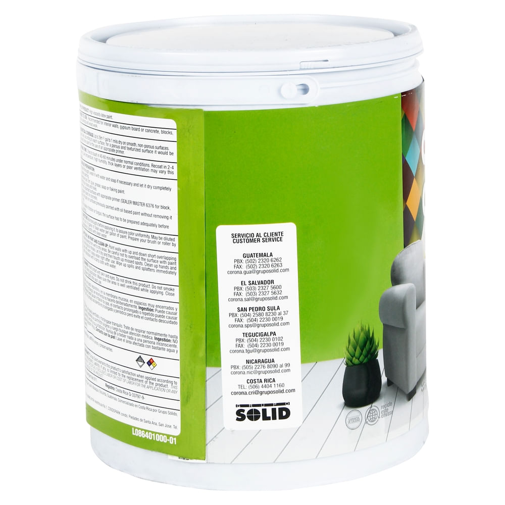 Comprar Pintura para Interiores Latex Color Chic Corona Color Blanco ...