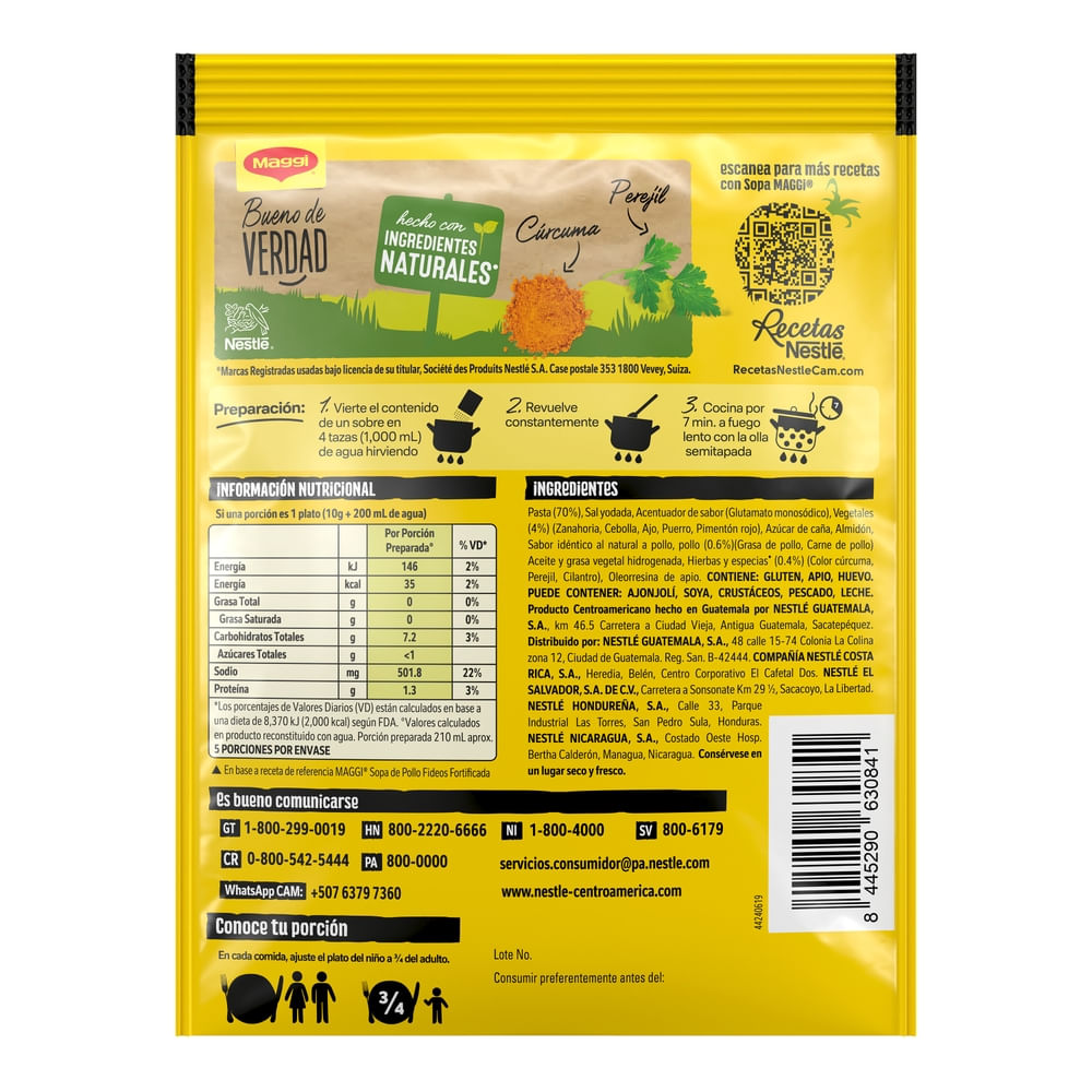 Comprar Sopa Maggi Pollo Fideos Baja En Sal - 50 g | Walmart San ...