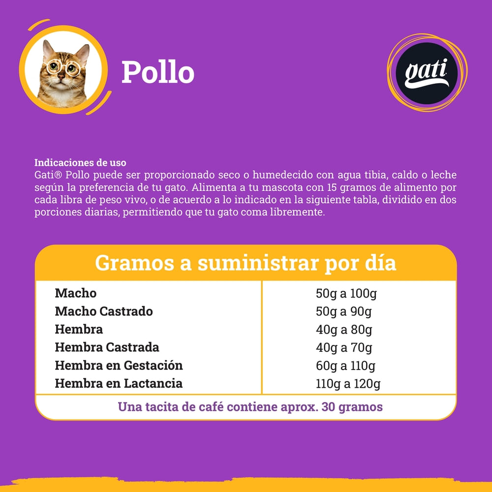 Comprar Alimento Gati para Gatos Sabor Pollo - 1000 g | Walmart San ...