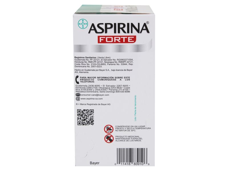 Comprar Aspirina forte Bayer caja 100 tabletas - Precio indicado por ...