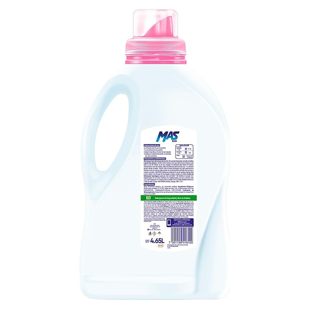 Comprar Detergente Mas Bebé líquido - 4650 ml | Walmart El Salvador ...