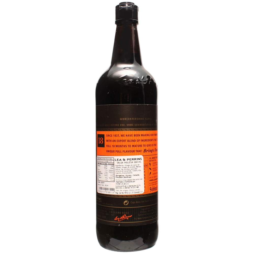 Comprar Salsa Inglesa Lea Perrins Bote 568 ml | Walmart El Salvador ...