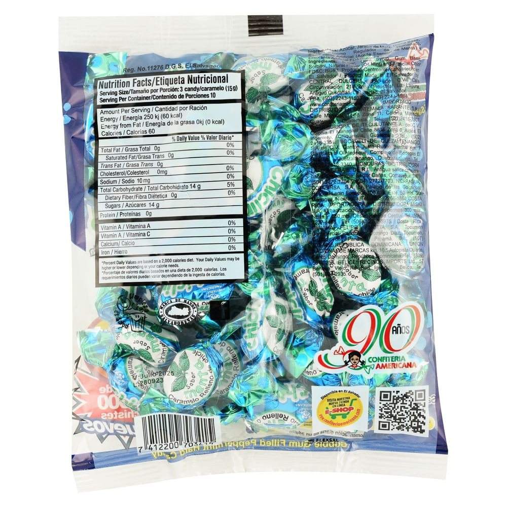 Caramelo Chiclin Con Chicle de Menta - 180 g - Walmart | Salvador