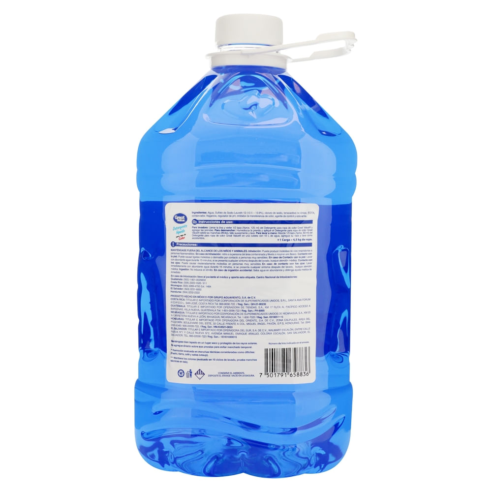 Comprar Detergente Great Value Líquido Ropa De Color - 5 L | Walmart El ...