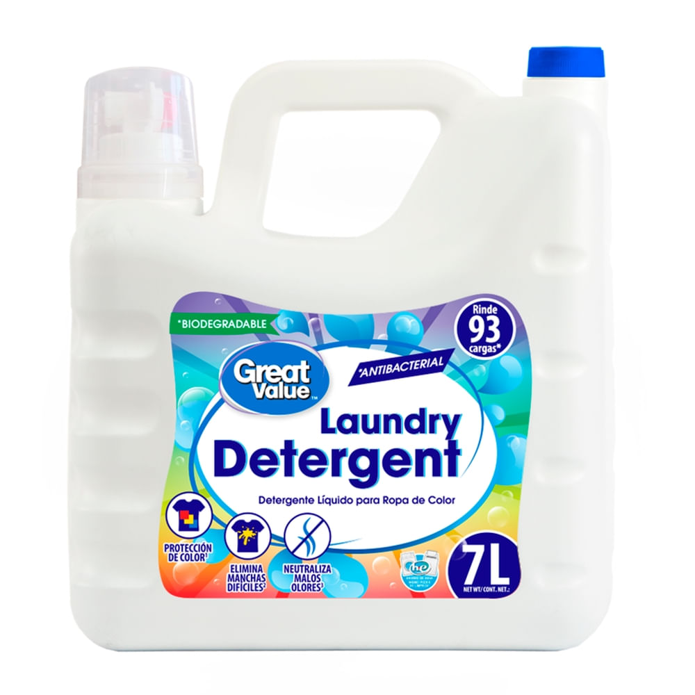 Comprar Detergente liquido Great Value para ropa blanca y color -7000 ...