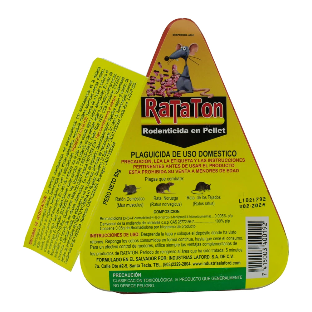 Comprar Insecticida Rataton En Pellet Para Uso Doméstico - 50 g ...