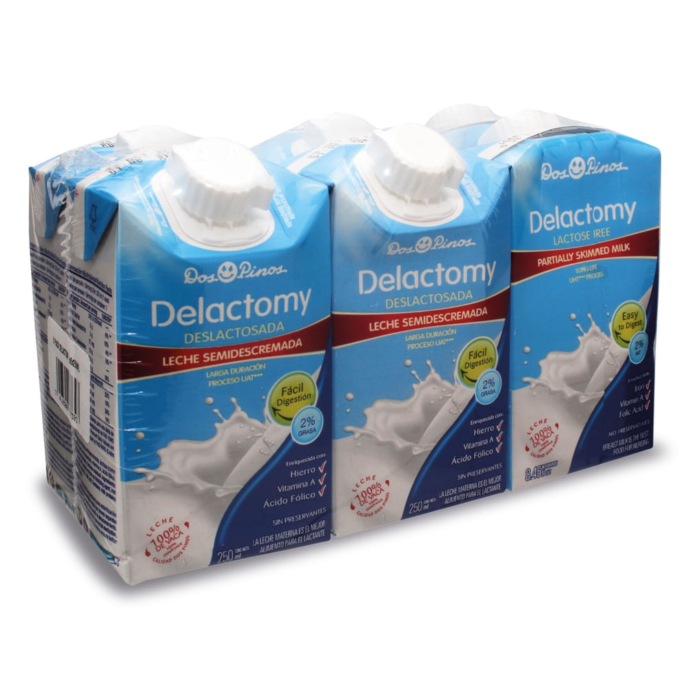 Comprar 6 Pack Leche Dos Pinos Delactomy - 250 ml | Walmart Salvador