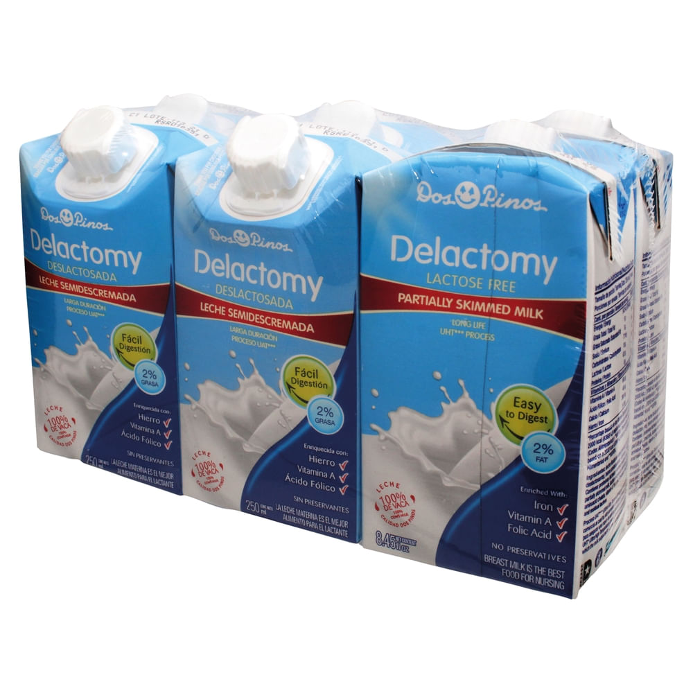 Comprar 6 Pack Leche Dos Pinos Delactomy - 250 ml | Walmart Salvador