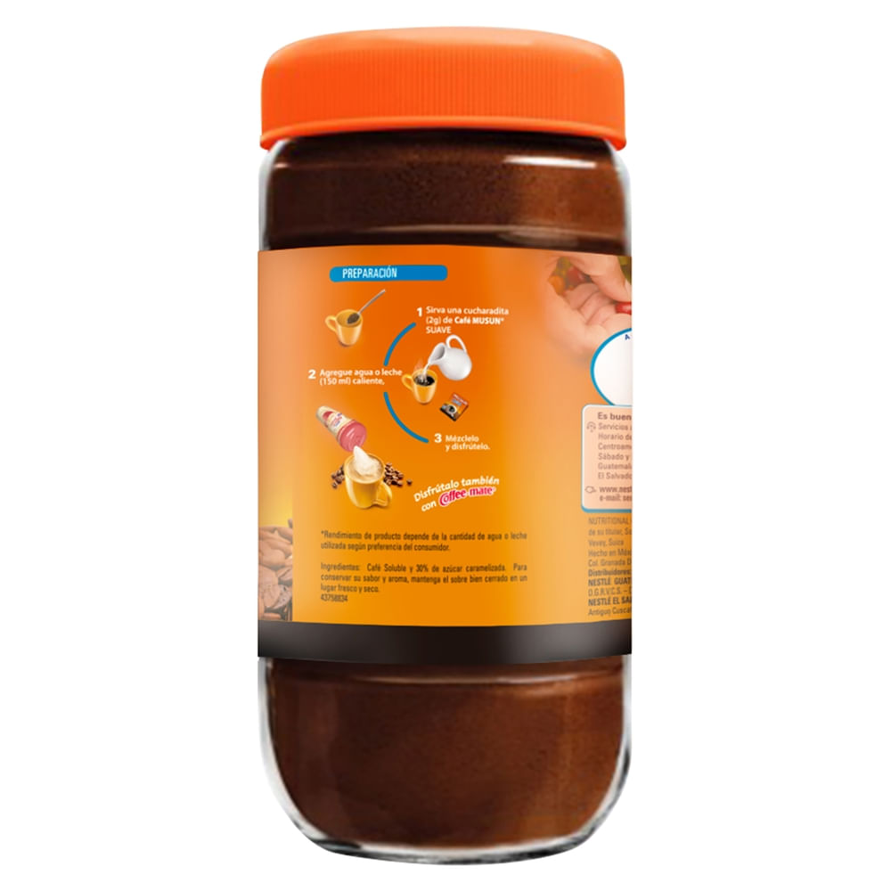 Comprar Musun® Suave Café Instantáneo Frasco 80 g | Walmart El Salvador ...