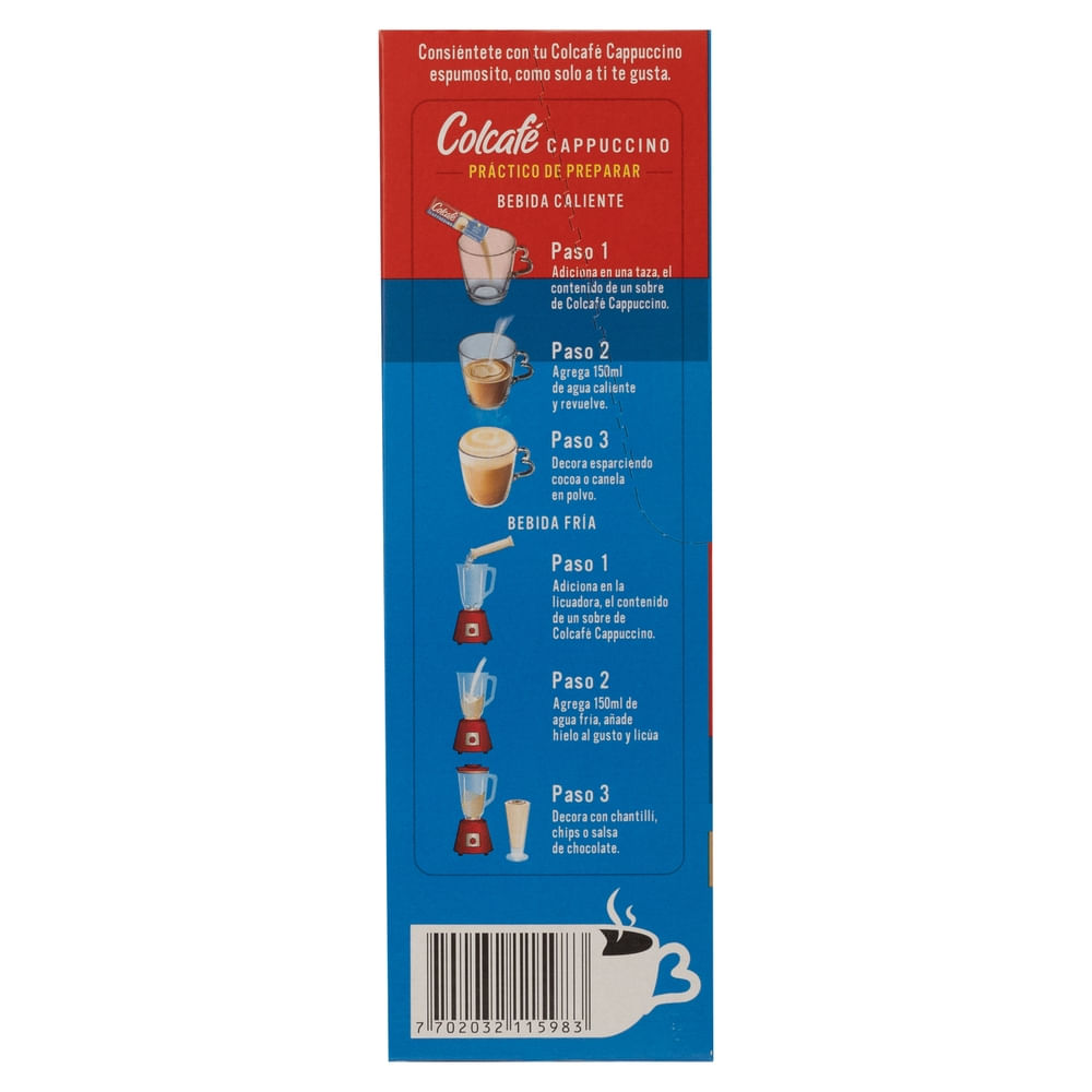 Comprar Café Marca Colcafé Cappuccino Sabor Vainilla - 78 g | Walmart ...