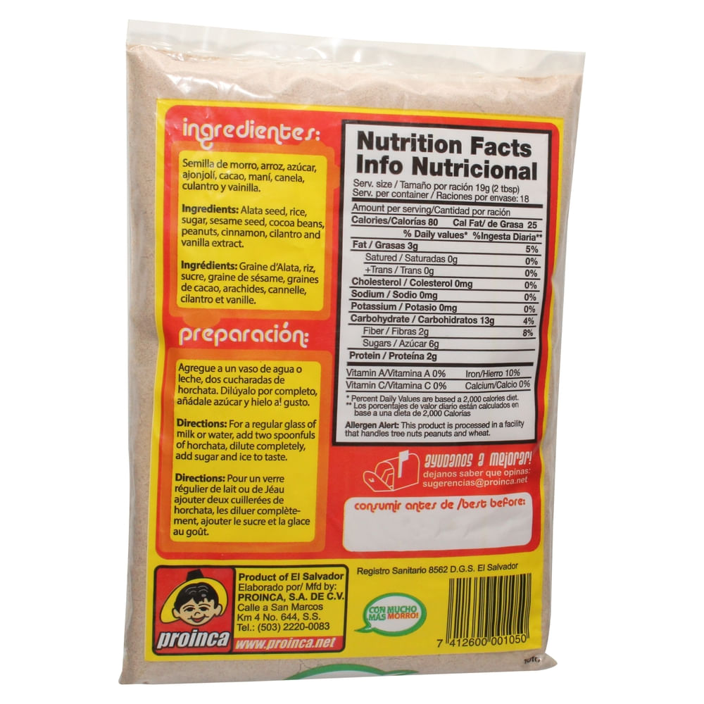 Comprar Horchata Proinca Superior Morro 340 g | Walmart Salvador ...