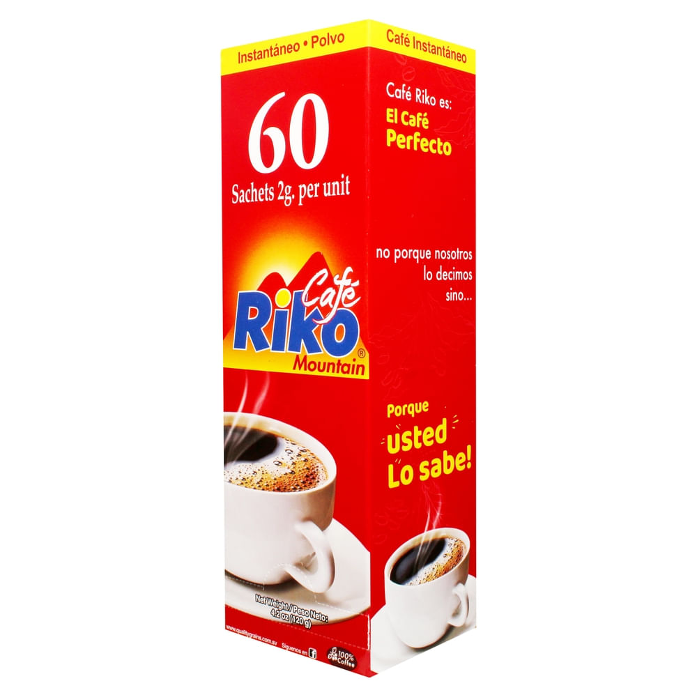 Comprar Café Instantaneo Riko 60 Sobres - 120 g | Walmart El Salvador ...