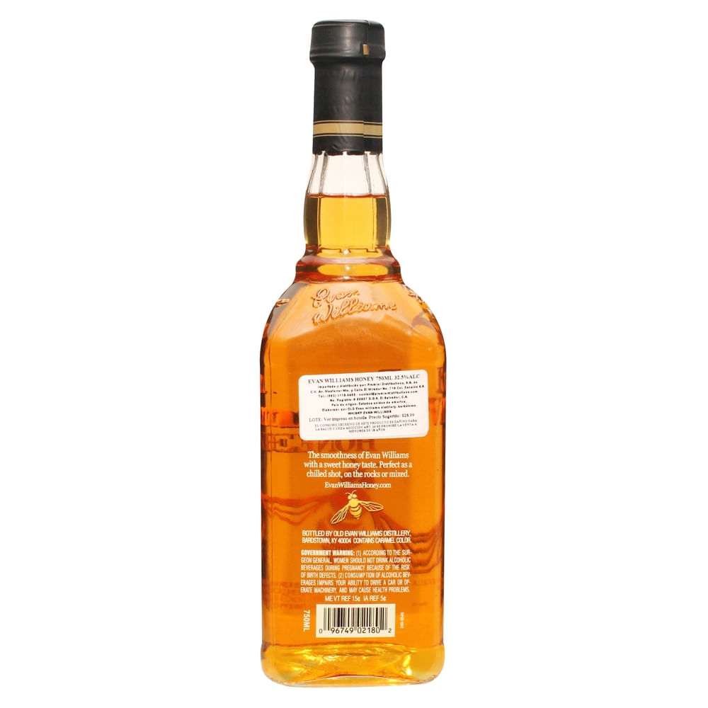 Whisky Evan Williams honey caramelo botella - 750 ml - Walmart | Salvador