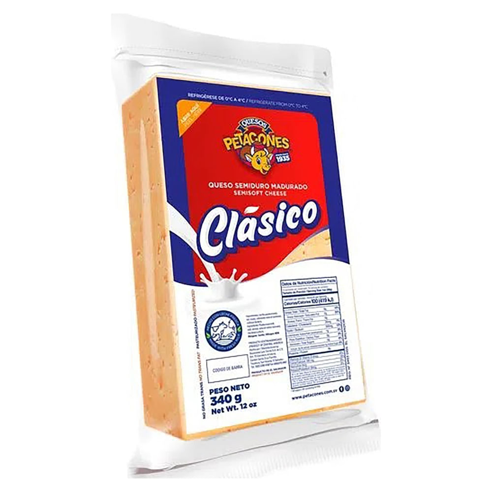 Queso Semimaduro Madurado Petacones Clásico - 340 g - Walmart | Salvador