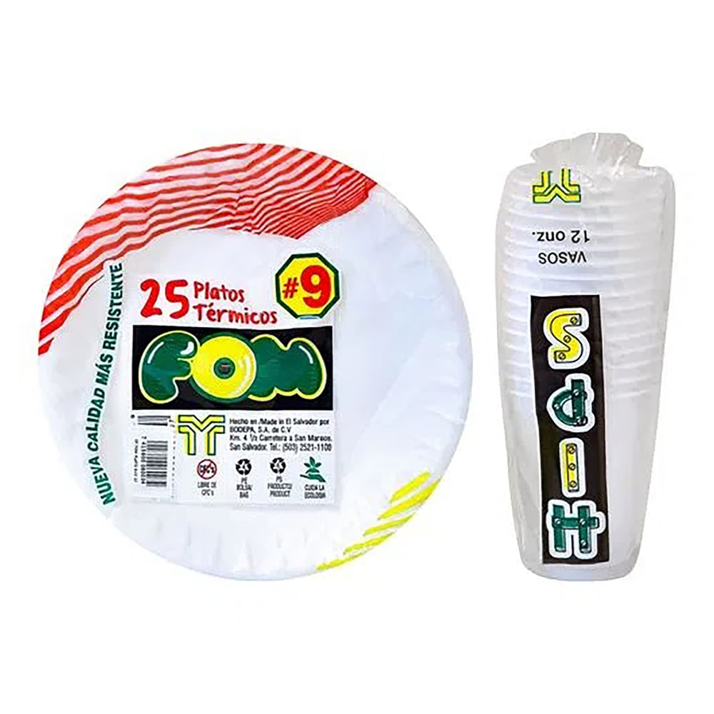 Comprar Combo Supermax Plato 9 Mas Plato 6 Foam | Walmart El Salvador