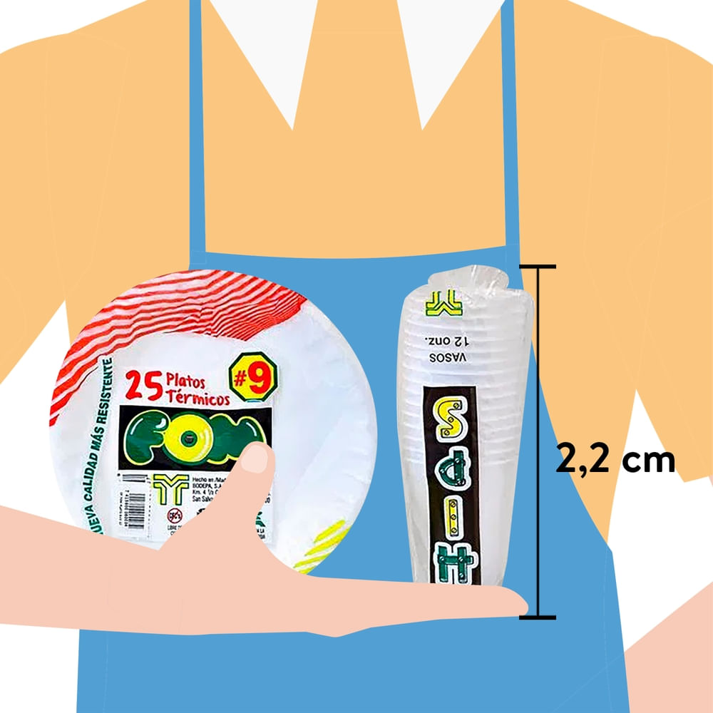 Comprar Combo Supermax Plato 9 Mas Plato 6 Foam | Walmart El Salvador