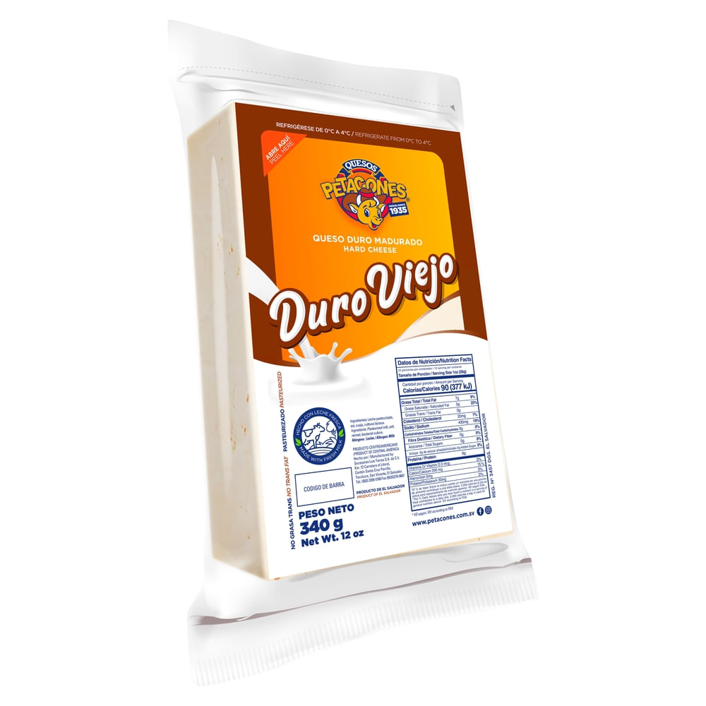 Queso Duro Madurado Petacones Duro Viejo - 340 g - Walmart | Salvador
