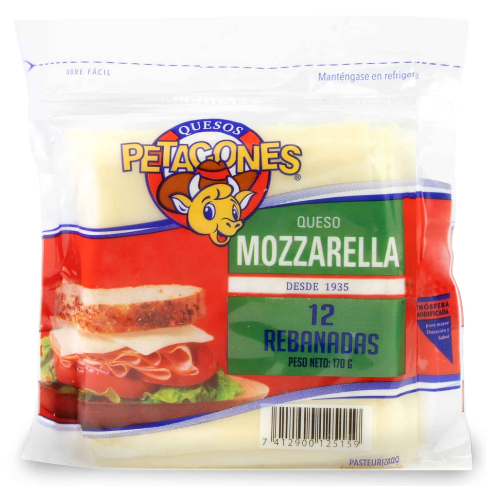 Comprar Queso Mozzarella Petacones 12 Rebanadas - 170 g | Walmart El ...