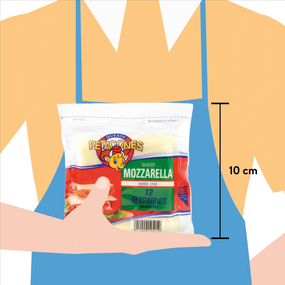 Comprar Queso Mozzarella Petacones 12 Rebanadas - 170 g | Walmart El ...