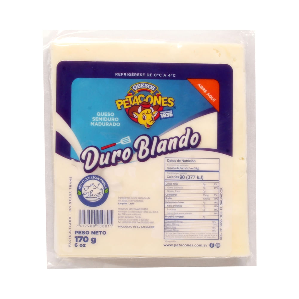 Comprar Queso Petacones Duro Blando Semiduro Madurado - 170 g | Walmart ...