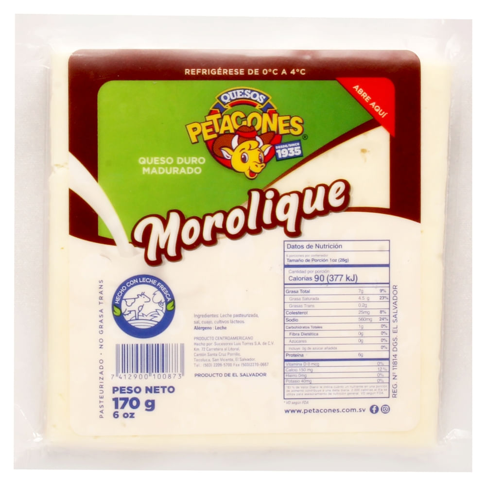 Comprar Queso Petacones Morolique Duro Madurado - 170 g | Walmart El ...