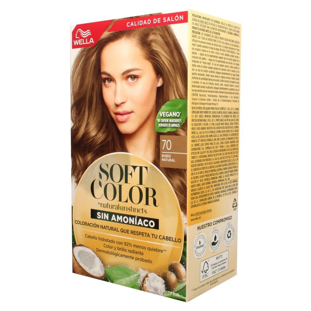 Comprar Tinte para cabello Soft Color sin amoniaco tono no.70 rubio ...
