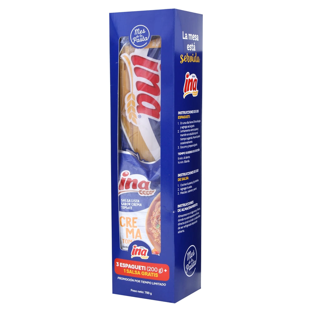 Comprar Pasta Ina Mas Salsa Ina Pack - 700 g | Walmart San Salvador ...